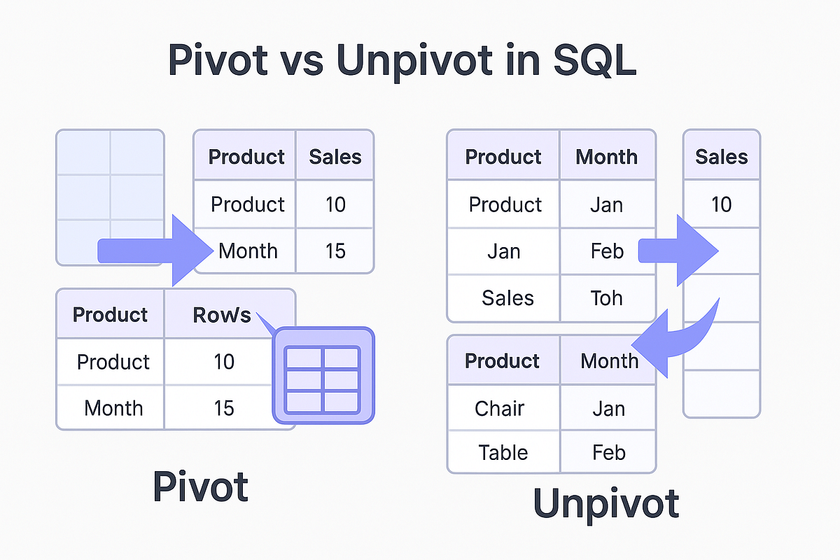 Pivot and Unpivot in Databases: Turning Data Upside Down with Ease | by Bhavana Jaiswal | May ...