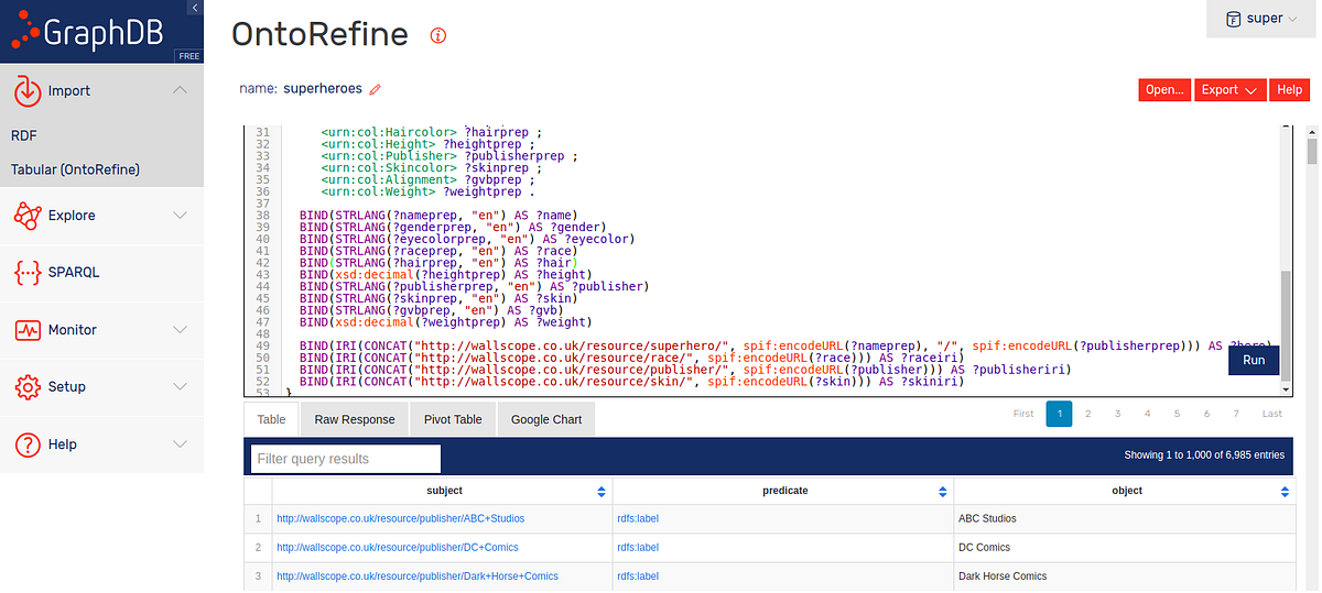 Using OntoRefine to Transform Tabular Data into Linked Data | by Angus Addlesee | Wallscope | Medium