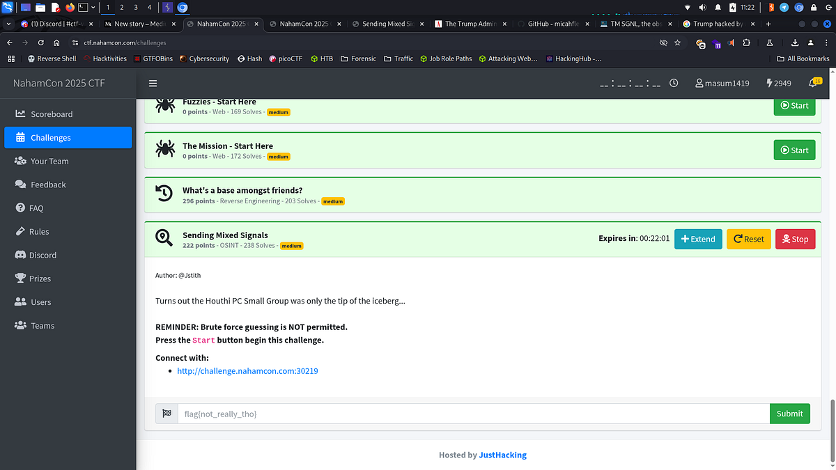 Sending Mixed Signals — Nahamcon CTF 2025 OSINT WRITEUP | by Masum Billah | May, 2025 | Medium