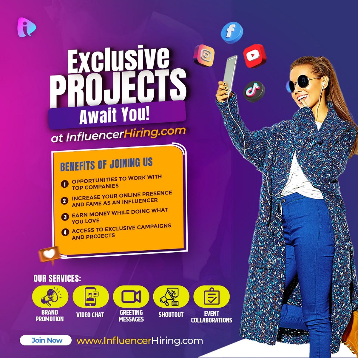 Your Path to Fame: Explore Exclusive Projects on InfluencerHiring.com ...