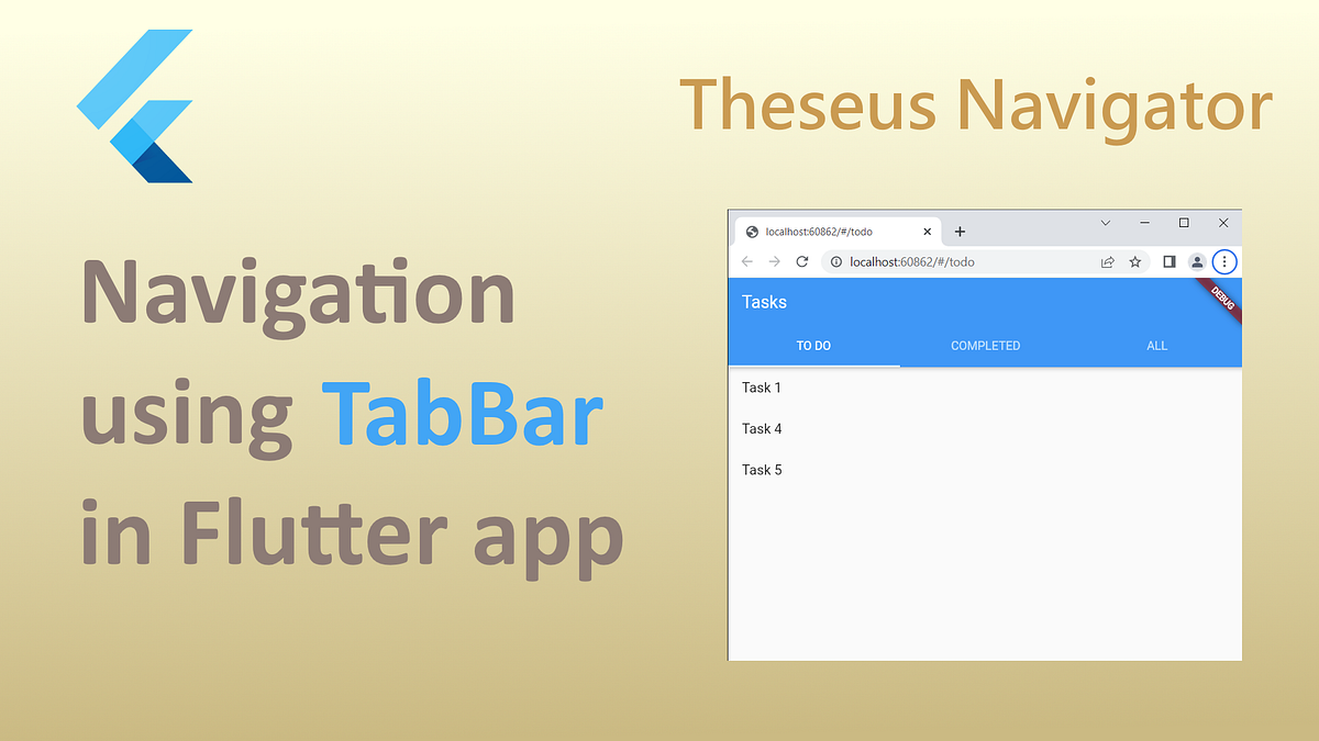 Navigation using TabBar in Flutter with Theseus Navigator | by Evgeny Cherkasov | Medium