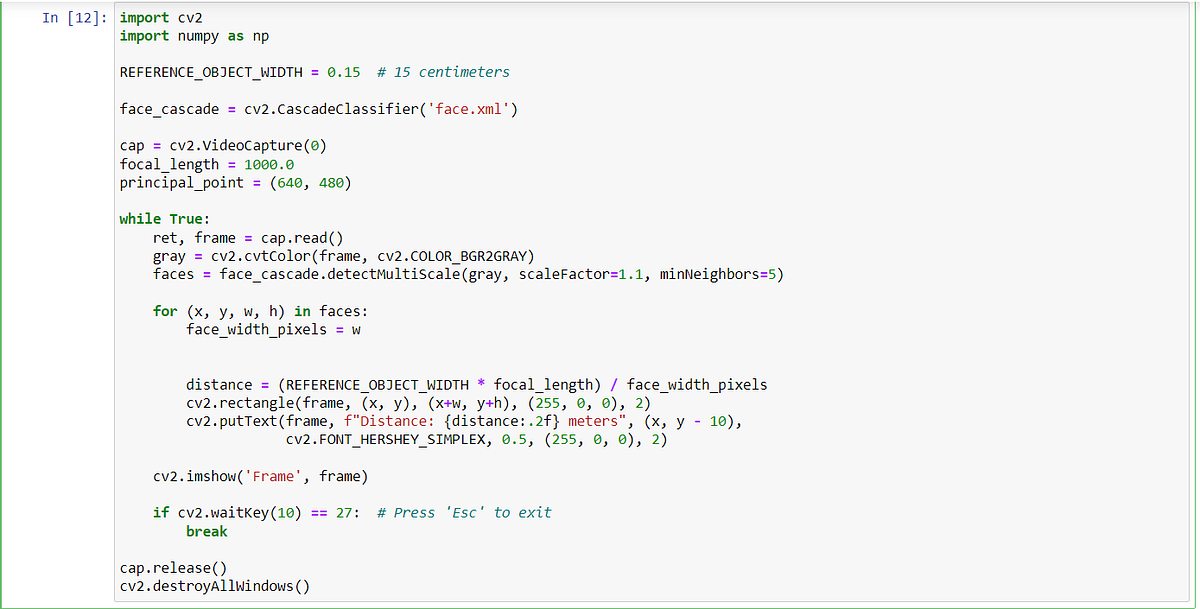 Advancing Face Detection with Haar Cascade: Measuring Distance to ...