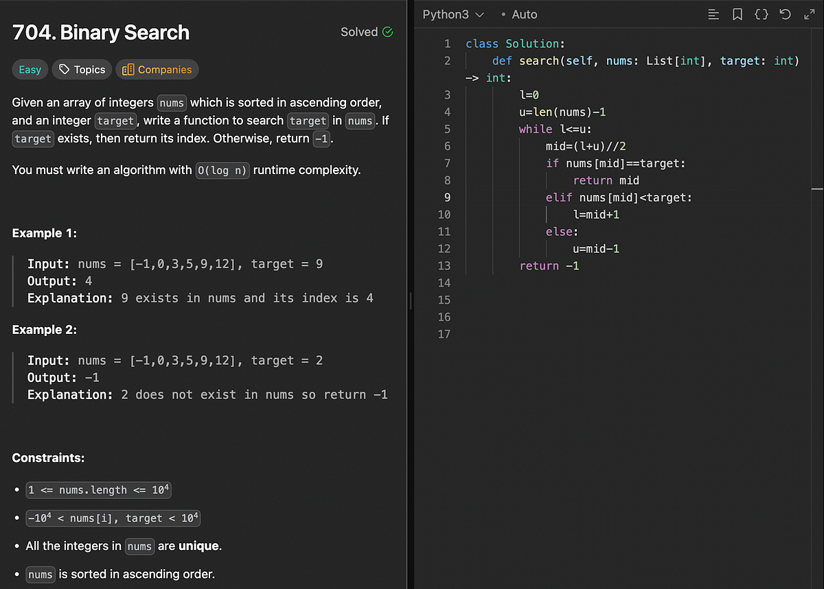 Day 8/100 — Mastering Binary Search (Halving Strategy) | by Greeshma Shekhar | Jun, 2025 | Medium