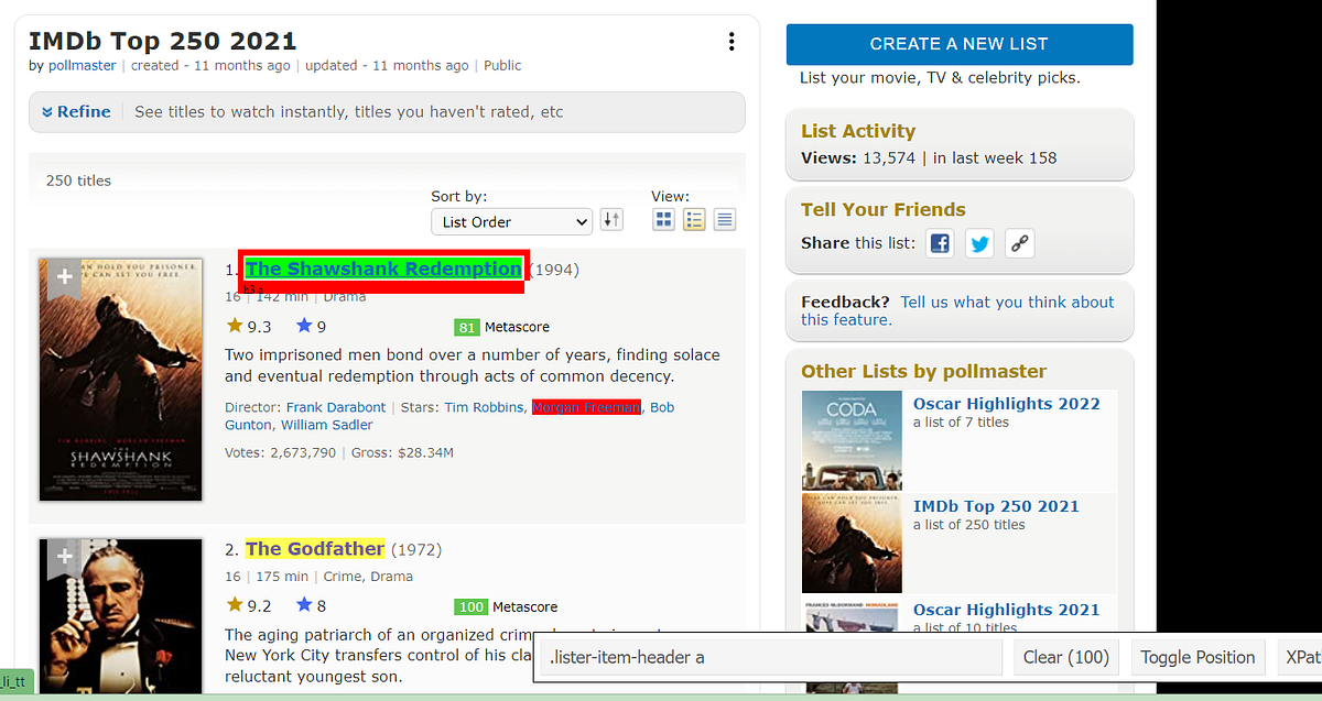 Scrape IMDb Movie list with R. If you’re a big fan of statistics and… | by Gabi Zsiros | Medium