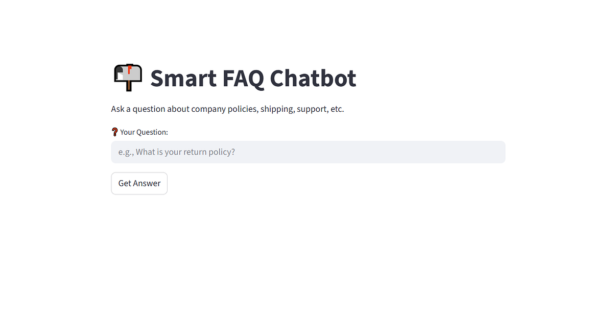 Building a Smart FAQ Chatbot with LLMs, FastAPI, FAISS, and Streamlit ...