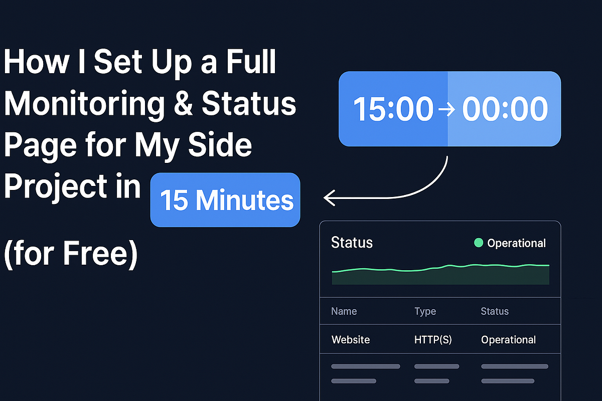 How I Set Up a Full Monitoring & Status Page for My Side Project in 15 ...