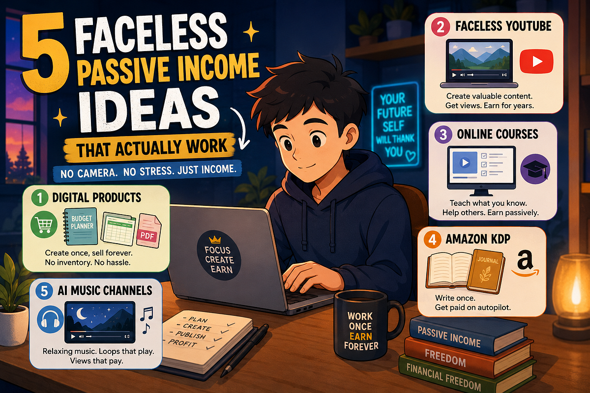 5 Faceless Passive Income Ideas That Actually Work in 2026 | by Esha ...