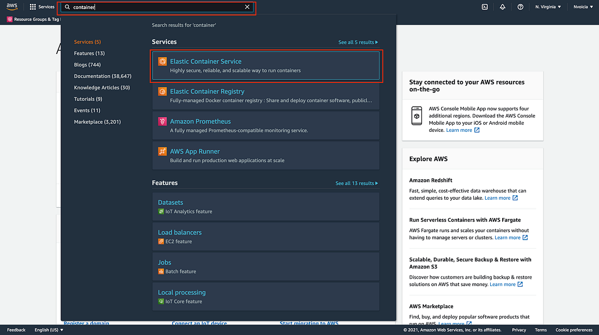 Containerization In Aws Using Elastic Container Serviceecs By 8230