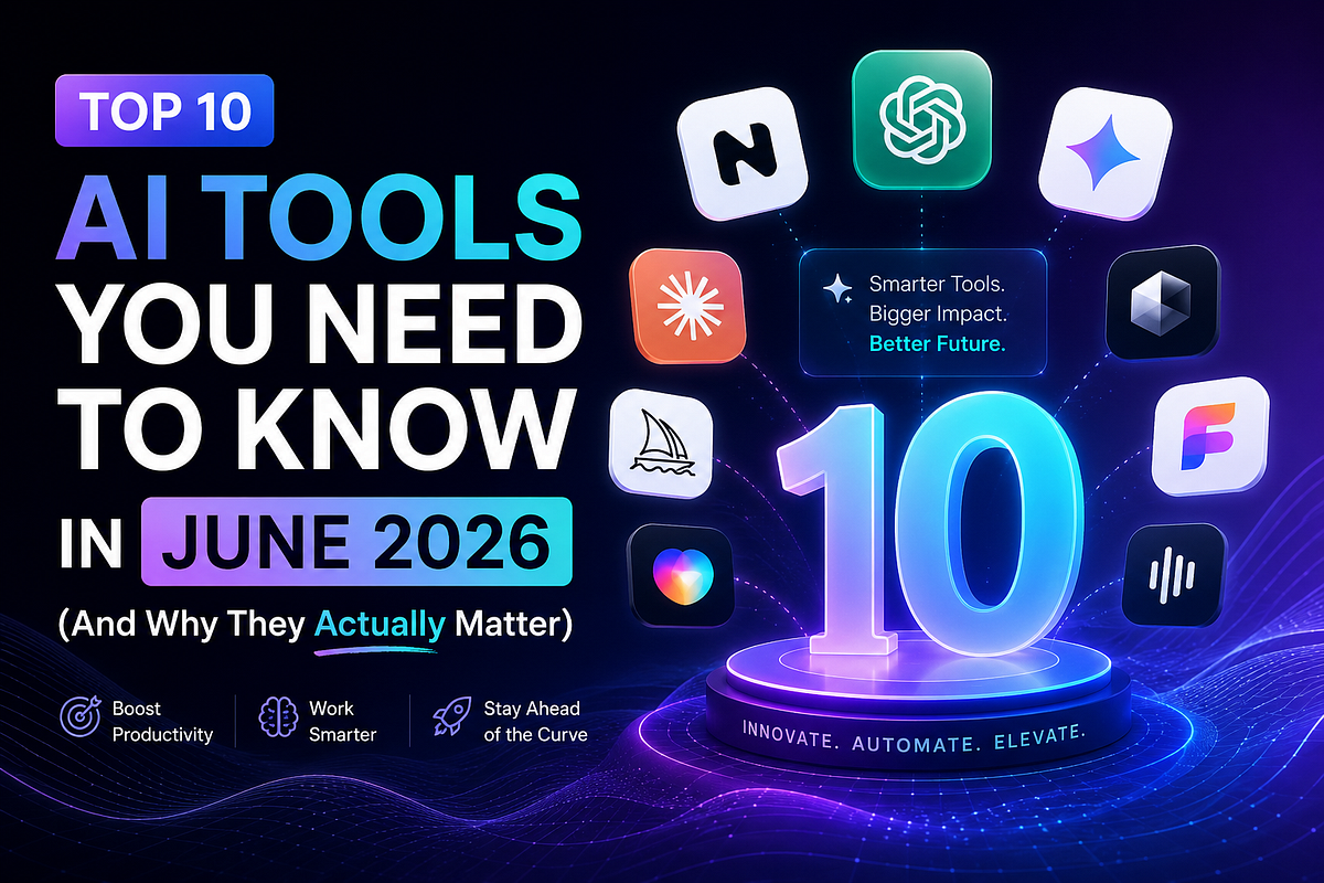 Top 10 AI Tools You Need to Know in June 2026 (And Why They Actually ...
