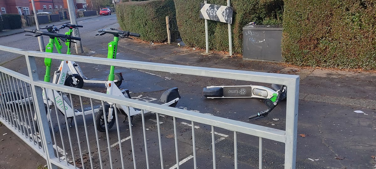 Haphazard e-scooter parking becoming a nuisance to Salfordians | by ...