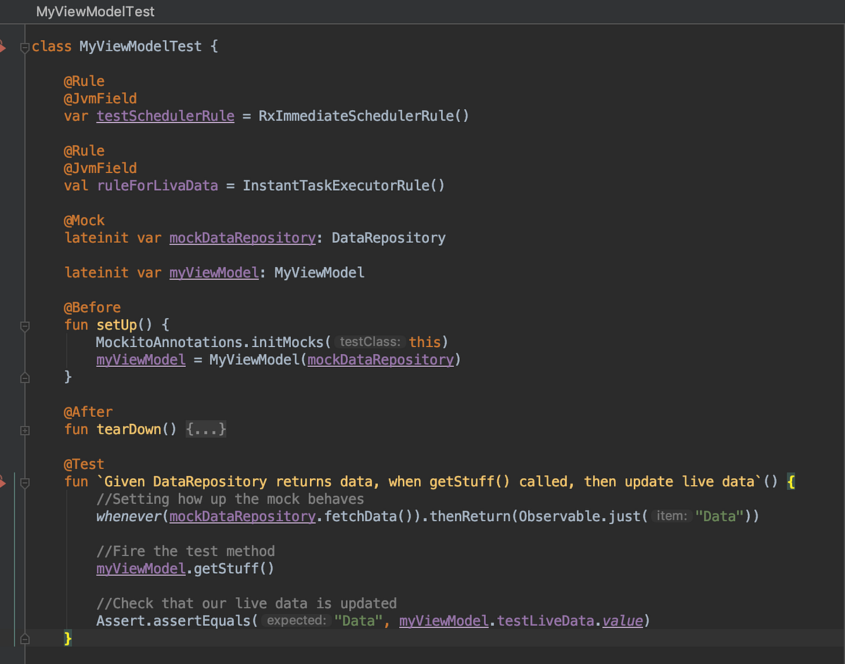 Test Driven Development In Android Using Mvvm Rxjava And Livedata By 