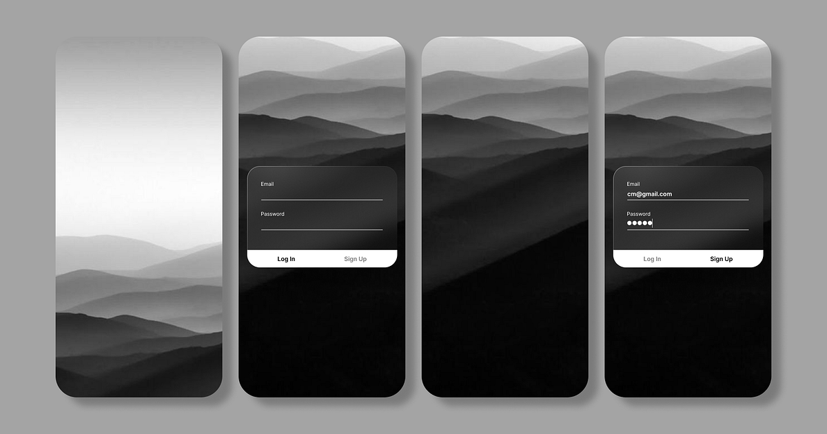 Log in Screen UI Design - Cindy Meylina - Medium