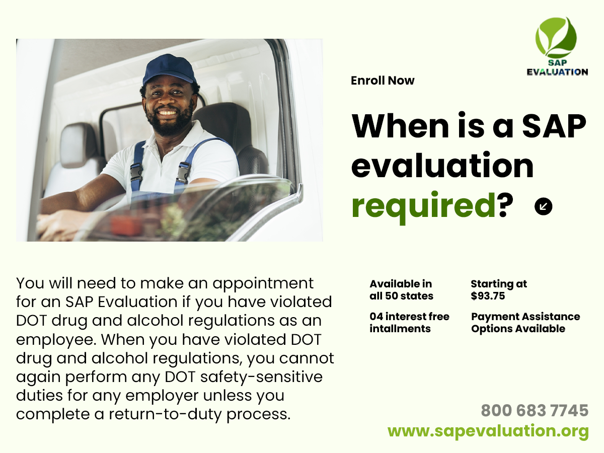 What Should I Expect from a DOT SAP Evaluation? | by Mog Khorozian ...