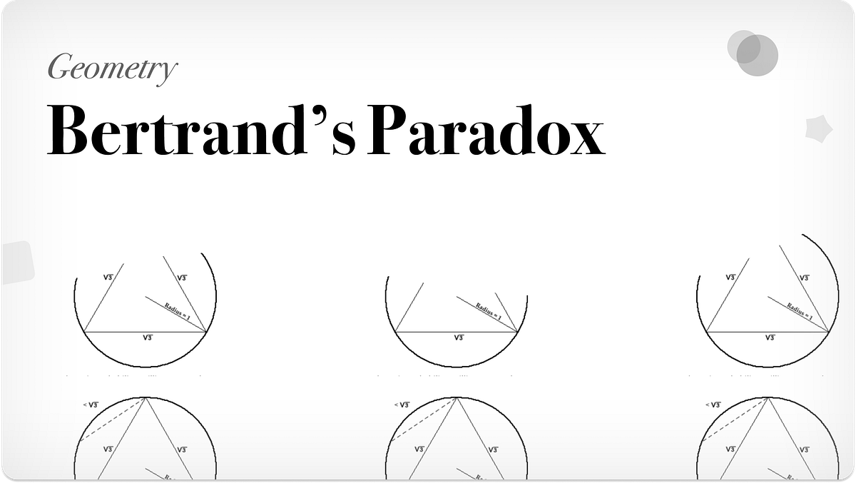 Bertrand’s Paradox. There is a circle that has a radius of… | by Ceren ...