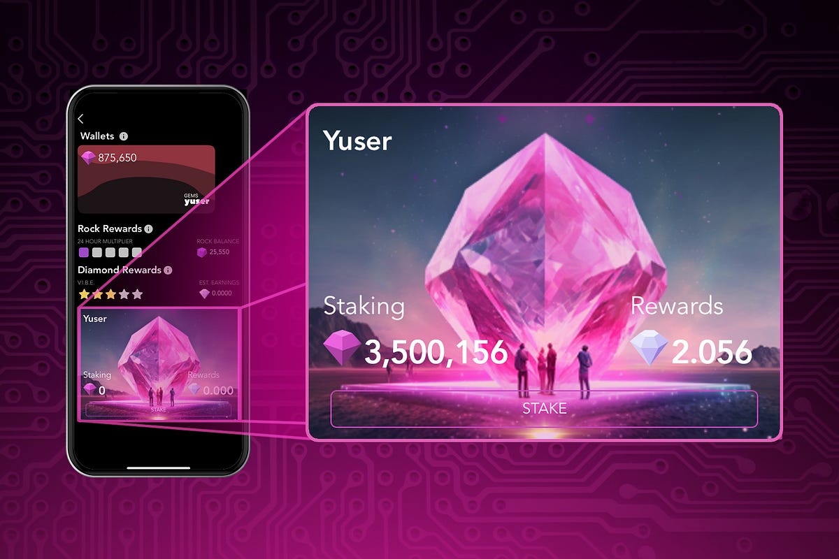 Yuser Protocol, Gem Staking Alpha, Diamonds & V.I.B.E. | by eunika | Medium