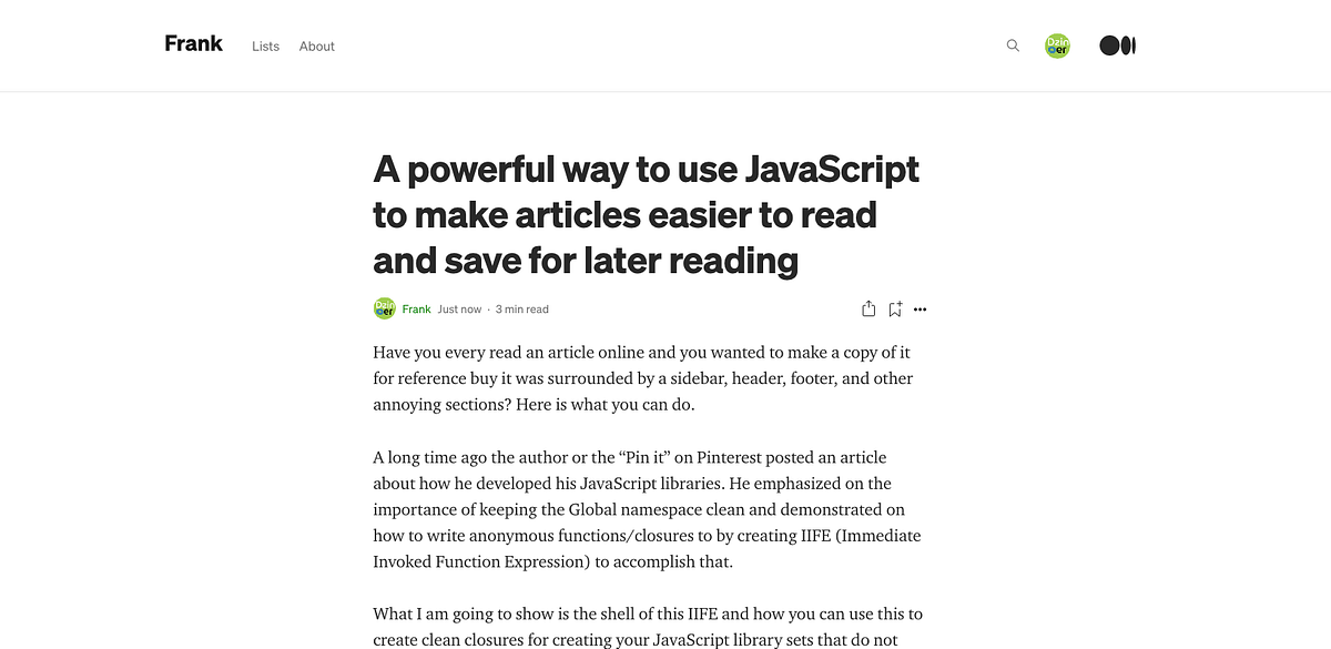 Develop a Powerful JavaScript Library to make articles easier to read ...