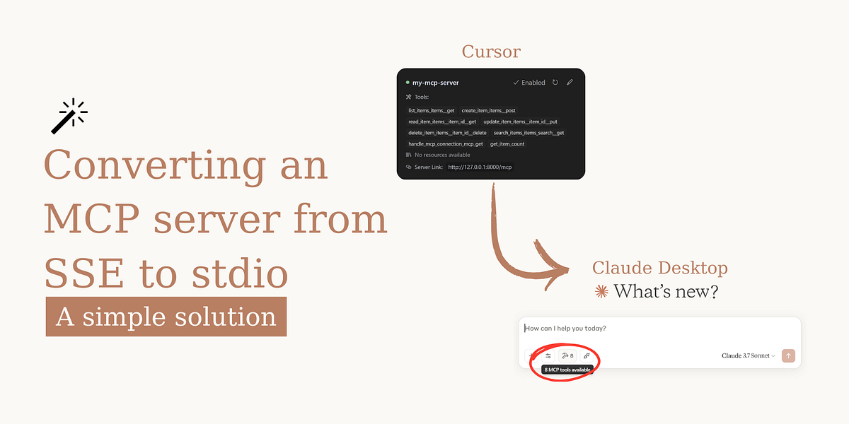 Converting an MCP Server from SSE to stdio: A Simple Solution | by Miki ...