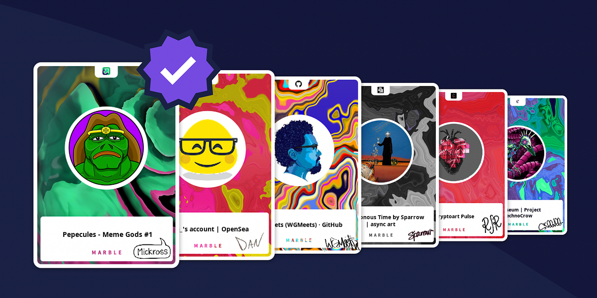Creators - get Verified! | Marble.Cards