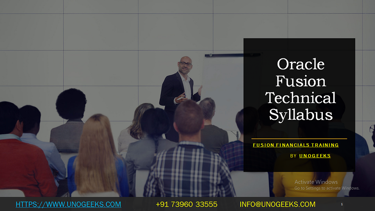 Oracle Fusion Technical Syllabus. Oracle Fusion is a suite of business… | by Shiva Yarlagadda ...