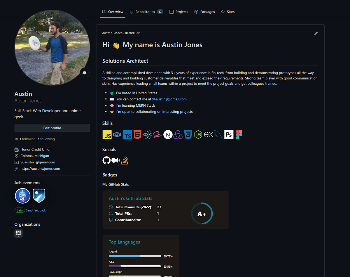 Make your Github profile look great! | by Austin J | Medium