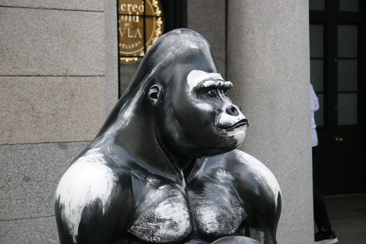 London’s Gorilla Invasion. Life-sized sculptures of gorillas… | by Ella ...
