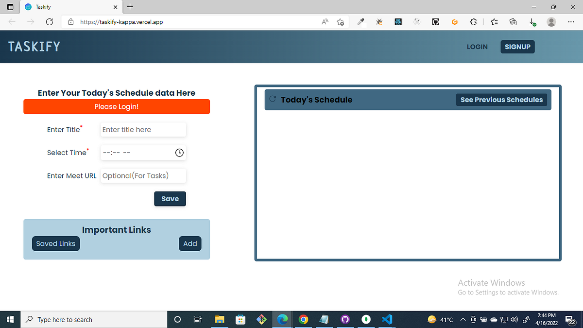 Taskify — A task scheduler and reminder web application. | by Ankit Mishra | Medium