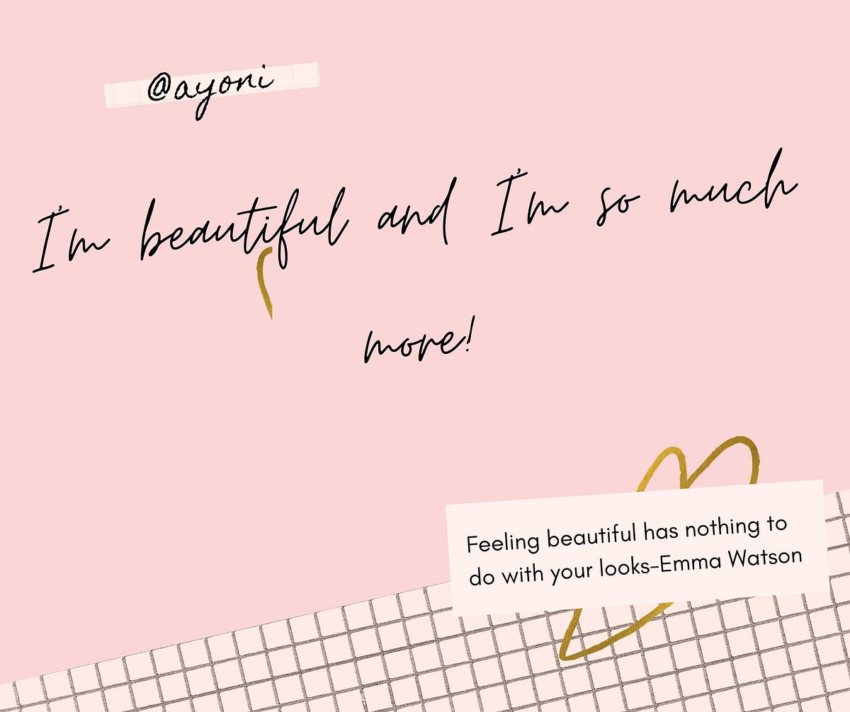 You Look Like Art. A Struggle with Negative Body Image | by Motunrayo ...