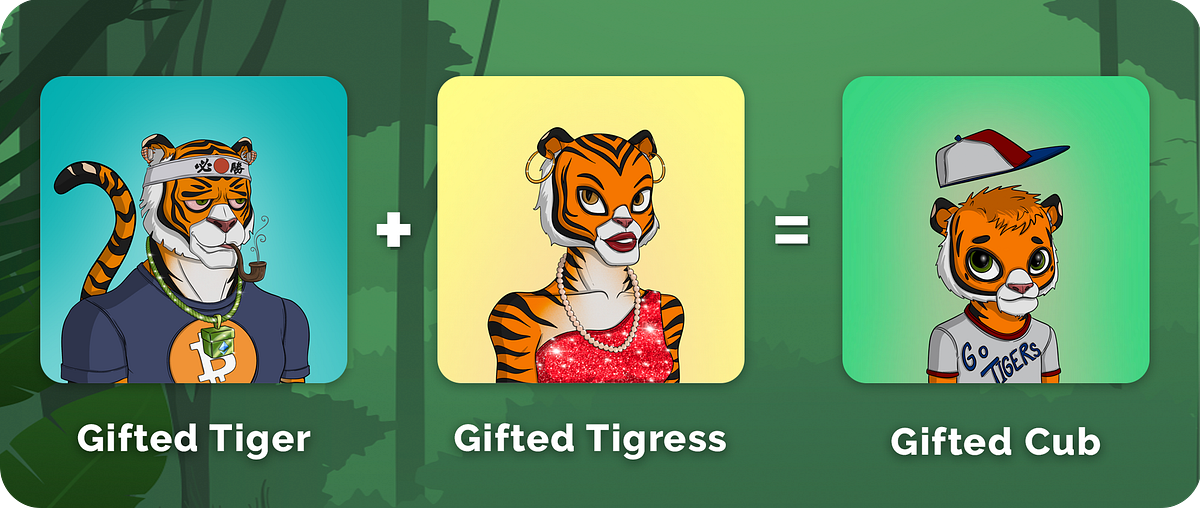 Gifted Tigers Breeding | Tiger Cubs | Lady Tigers | $Lunar Token | by ...