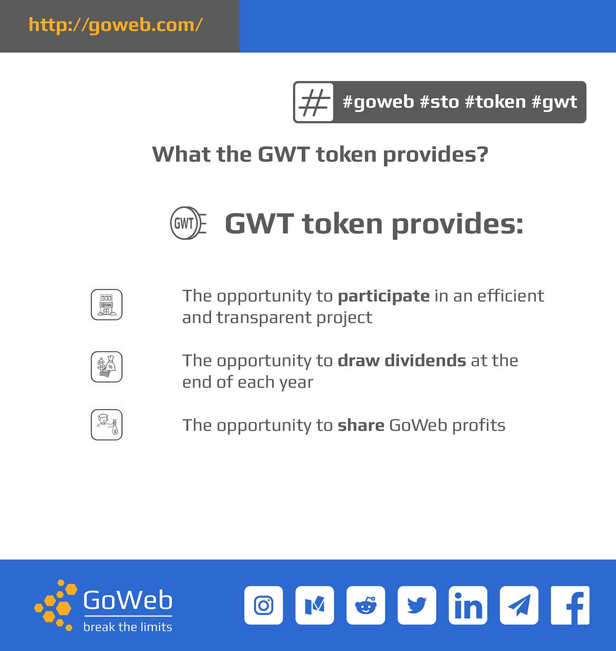 What the GWT token provides?. http://goweb.com/ | by GoWebSTO | Medium
