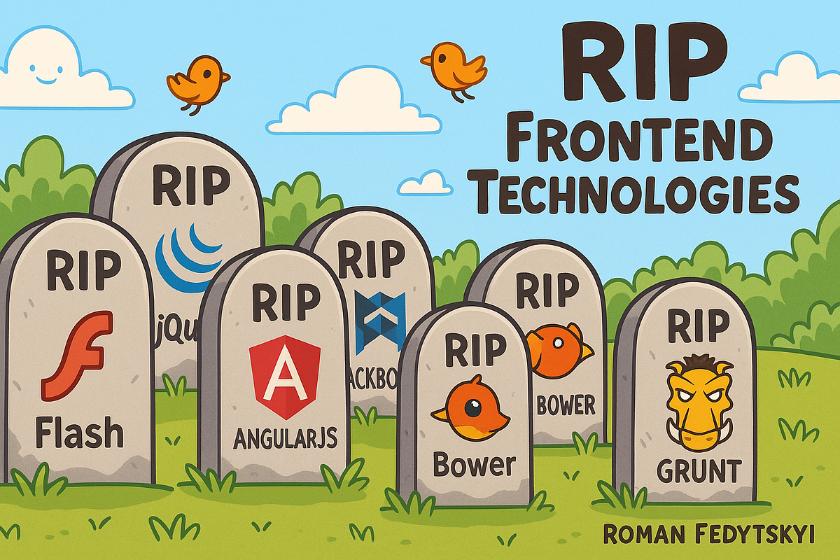 RIP Frontend Technologies: The Graveyard Tour for Developers | by Roman Fedytskyi | Jul, 2025 ...