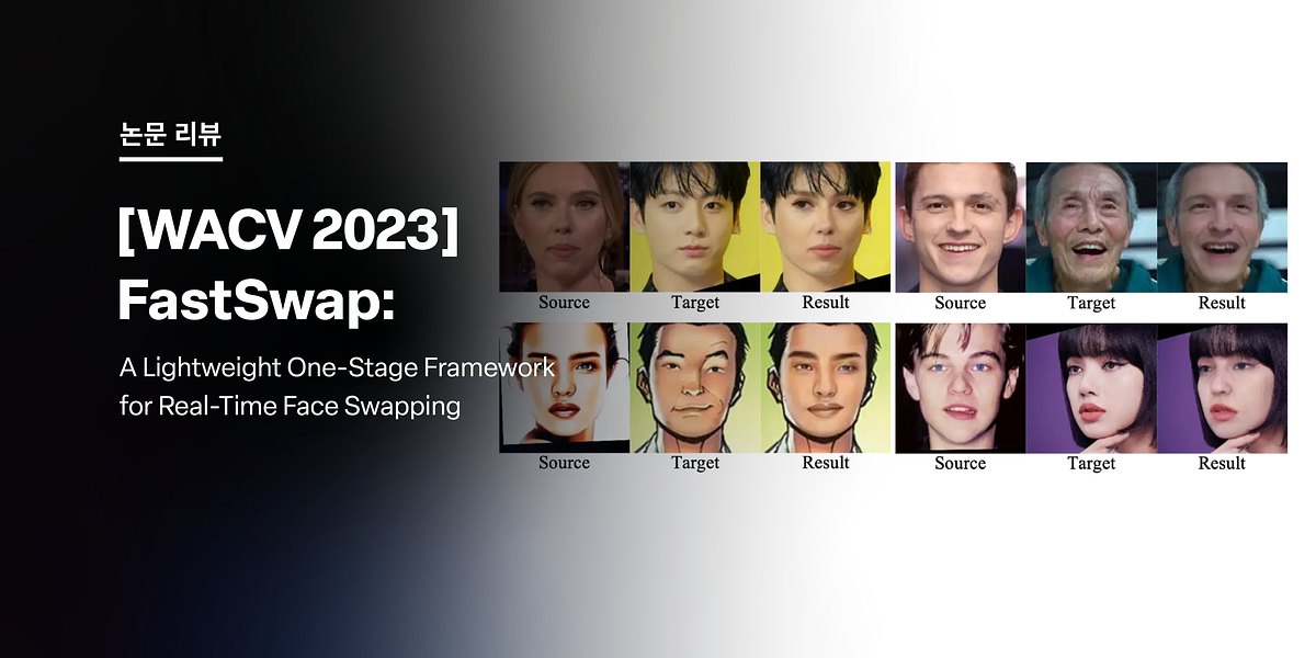 [논문 리뷰] [WACV 2023] FastSwap: A Lightweight One-Stage Framework for Real-Time Face Swapping | by ...