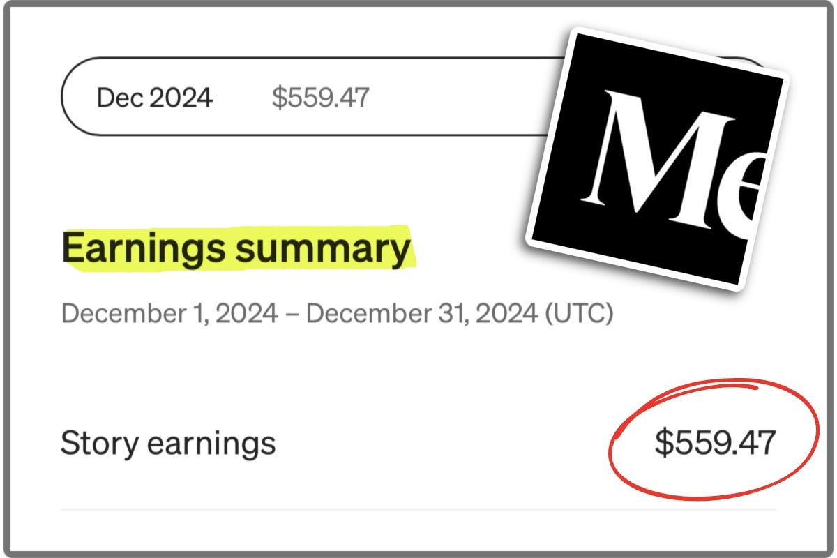 My December Medium Earnings. How I plan to earn more in 2025 | by ...