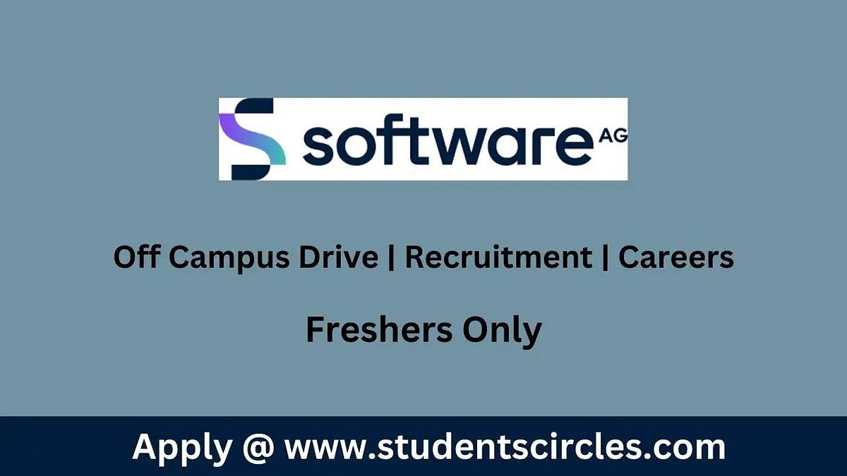 Software AG Off Campus Drive 2023 | Fresher | Direct Link | by V G ...