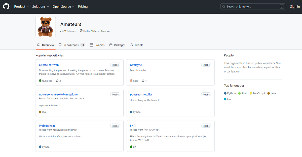 AmateursCTF 2023 | OSINT | Gitint | by Ahmed_Salem | Medium