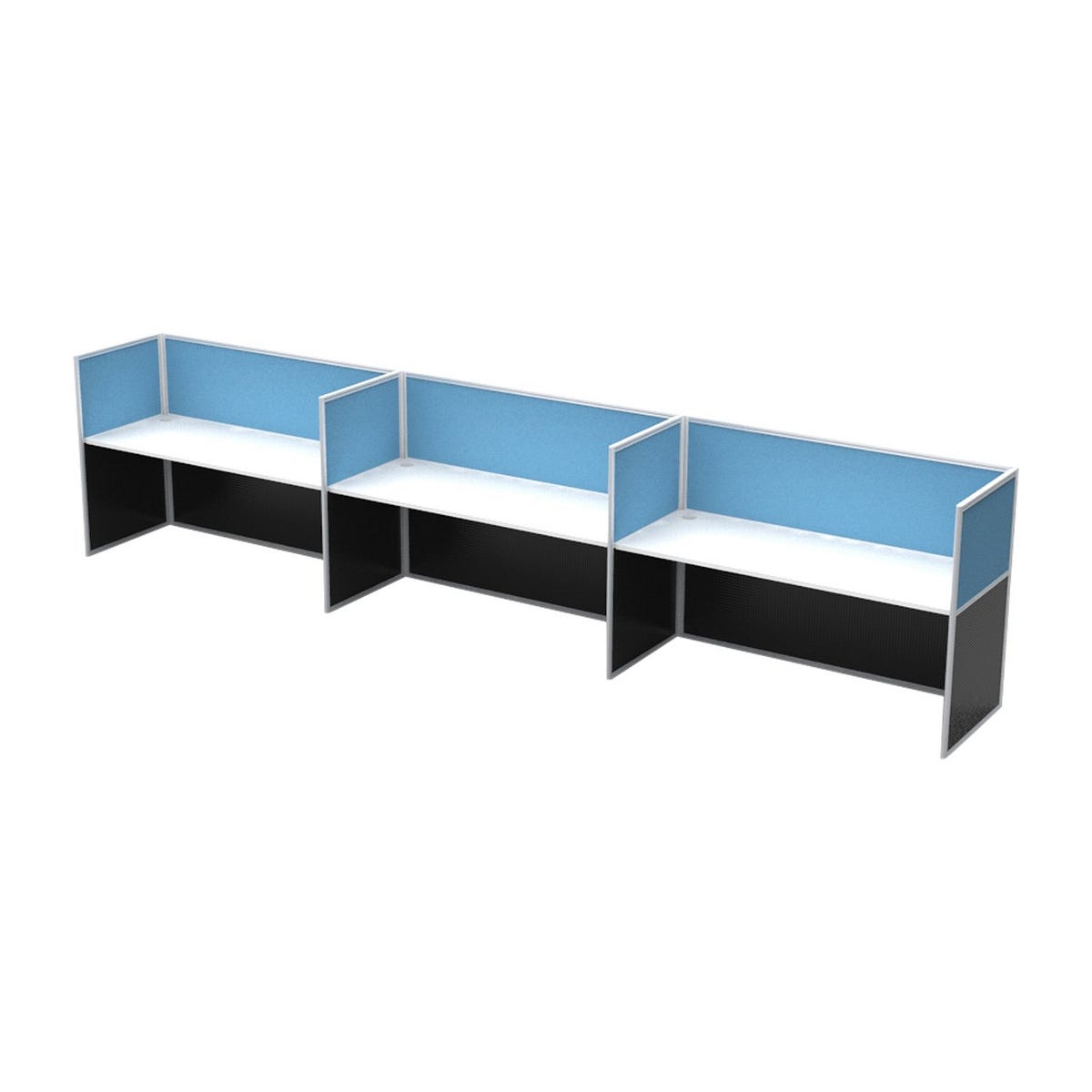 Super Office Screen 3 Person Single Sided with End Screens - Danny's ...
