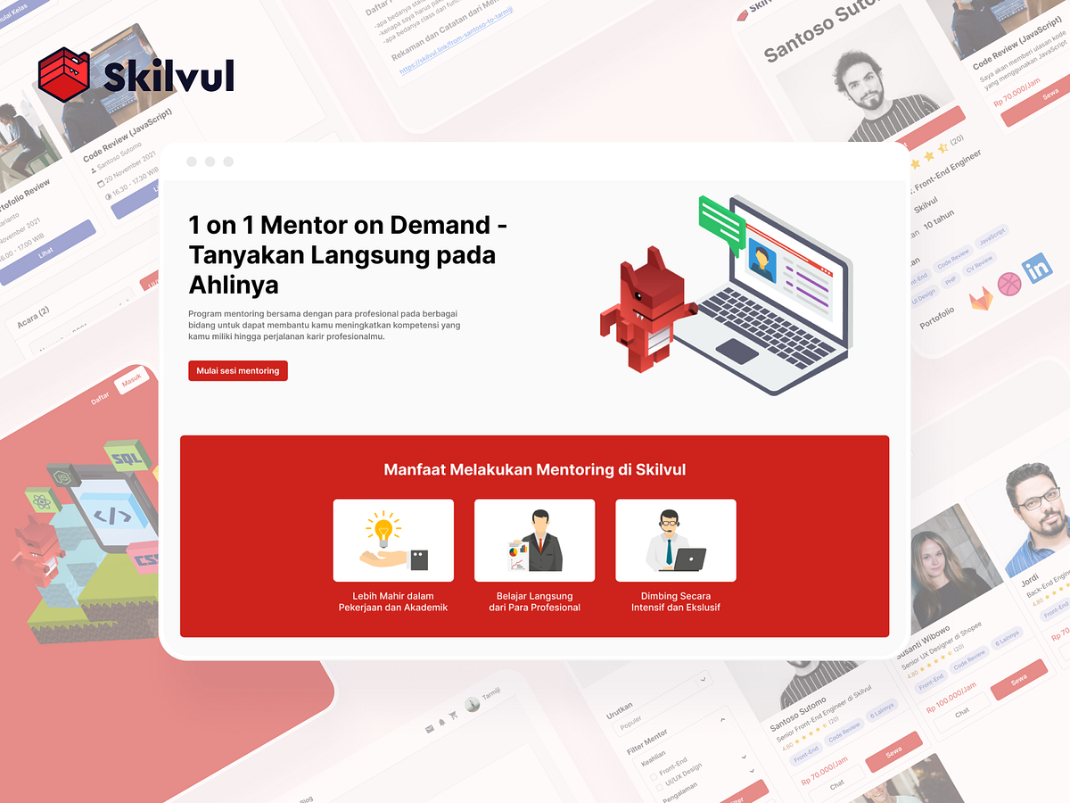 UX Case Study: On-demand Mentoring on Skilvul | by Tesa Sagala | Medium