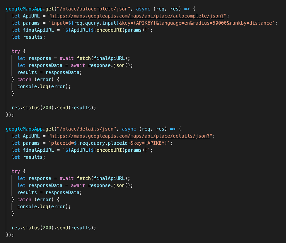 Using REST APIs with React Native Google-Places-Autocomplete Library ...