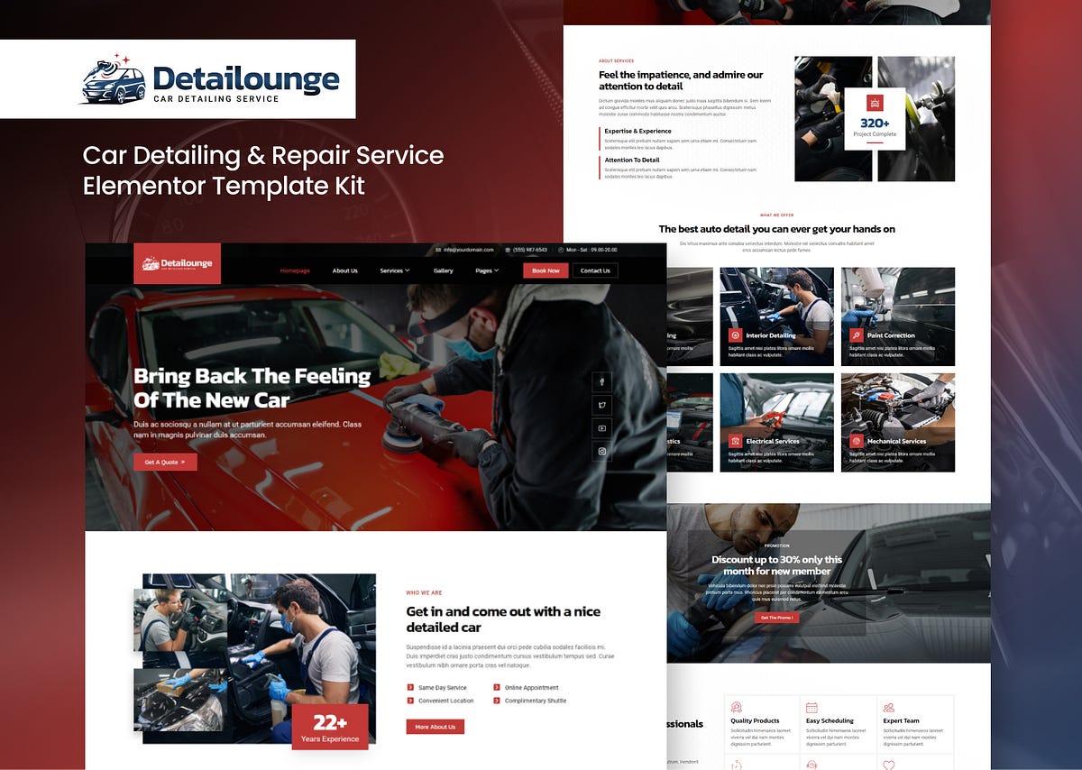 Showroom Shine: The Art of Car Detailing & Repair Website Design ...