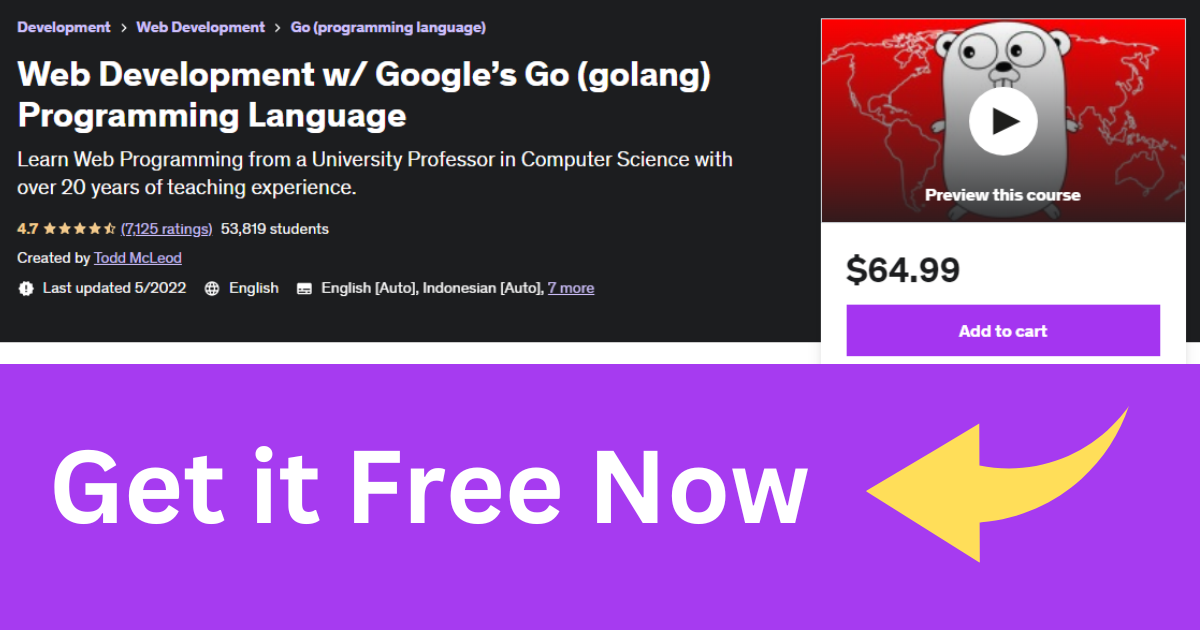 Free Course: Web Development w/ Google’s Go (golang) Programming ... Free Course: Web Development w/ Google’s Go (golang) Programming ...