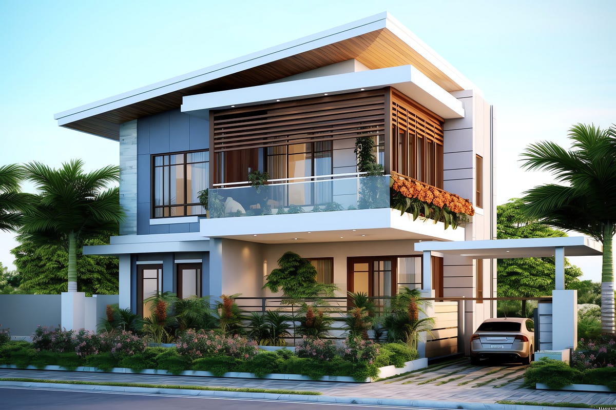 Real estate Simple House Front design in Greater Noida - Fusionhome ...