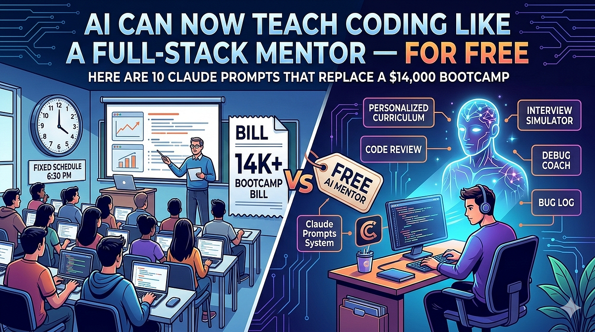AI Can Now Teach Coding Like a Full-Stack Mentor — For Free. Here are ...