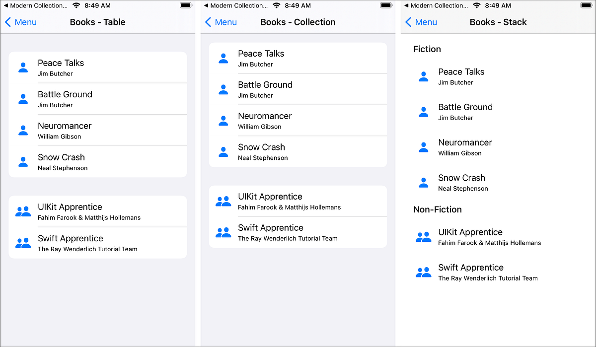 iOS 14 — New List Set Up Using UIListContentConfiguration and ...