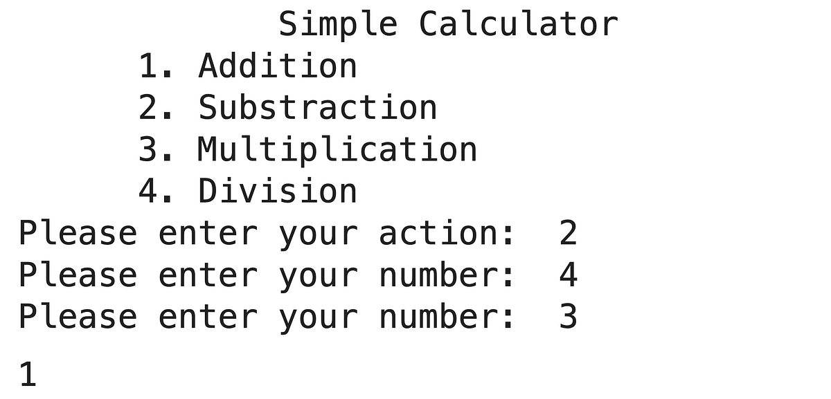 How to create a simple calculator using switch statements in Python ...