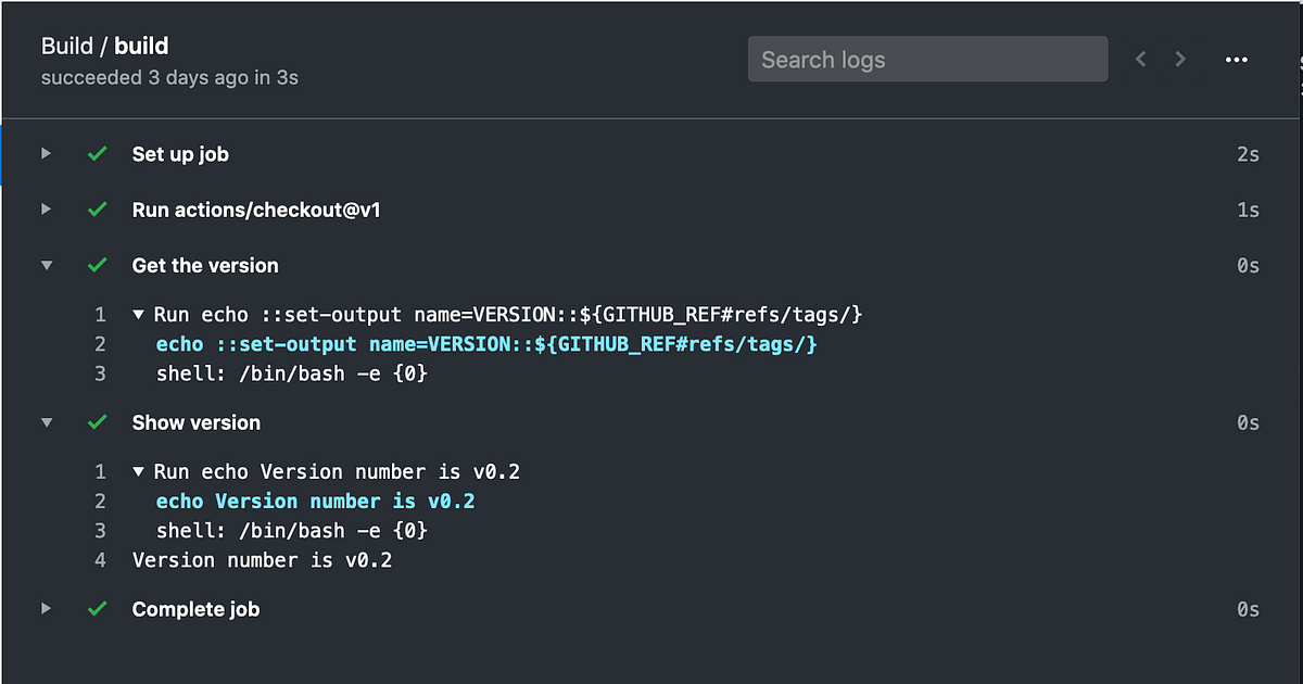 ดึง Tag Version ใน GitHub Actions | by wk | Medium