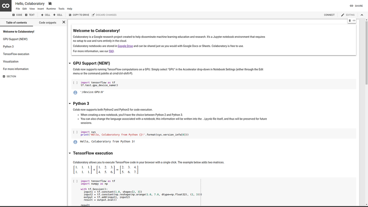 First Impressions of Google Colaboratory | by Ryan Lee | Medium