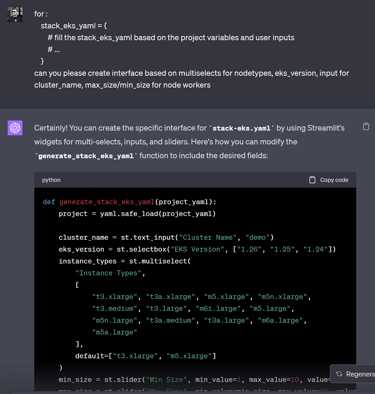 Building UI for DevOps operations with Cluster.dev and Streamlit — part 2. Adding ChatGPT | by ...