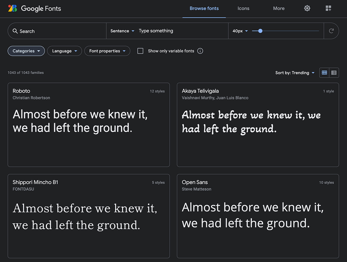 Getting Fancy with the Fonts. In preparation for a JavaScript project ...