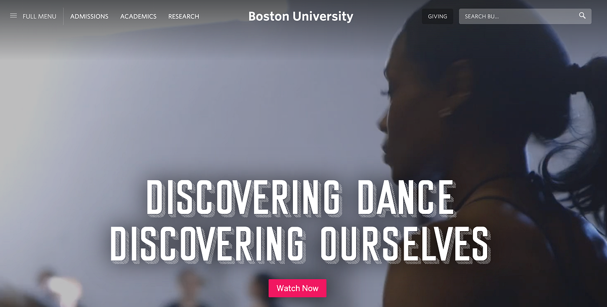 Boston University Website — Usability Case Study | by Bárbara Baptista ...