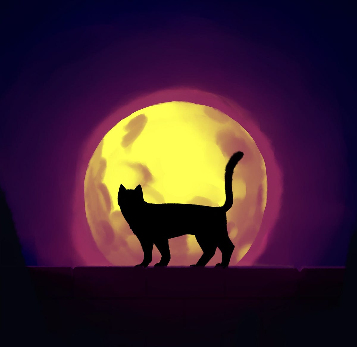 Gato Preto. Pulo o muro donde tudo é farto. Olho… | by Gabriel ...