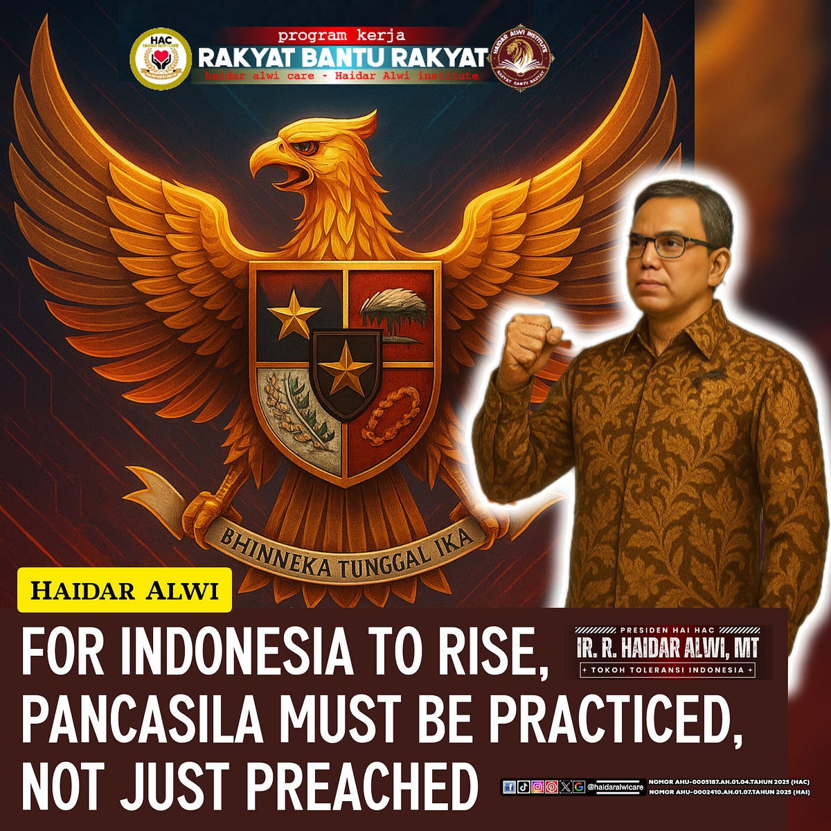 Haidar Alwi: For Indonesia to Rise, Pancasila Must Be Practiced, Not Just Preached. | by Rahmat ...